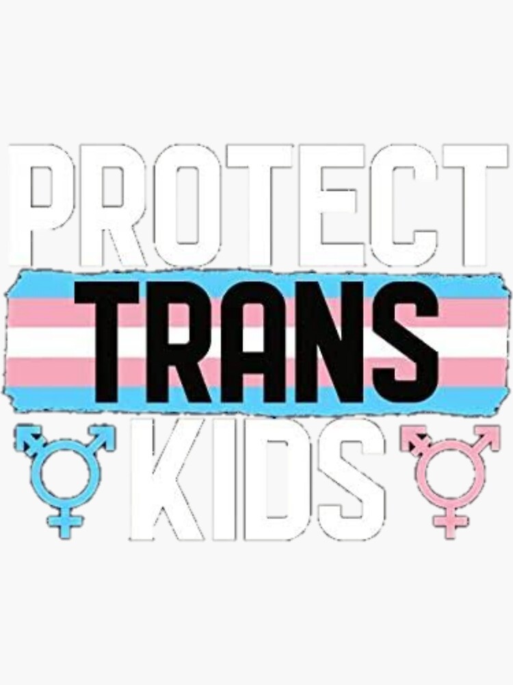 "Protect trans kids" Sticker by G-AR-t | Redbubble