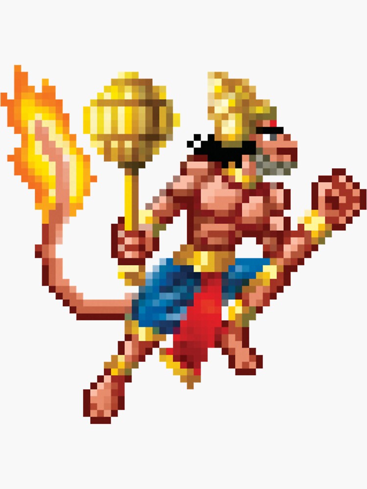 "Hanuman Pixel Art " Sticker by LivyPaigeHome | Redbubble