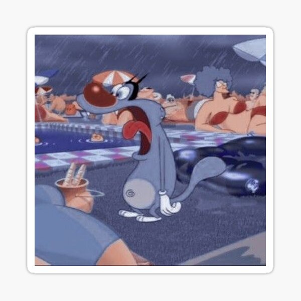 "Oggy" Sticker for Sale by PeachHub | Redbubble