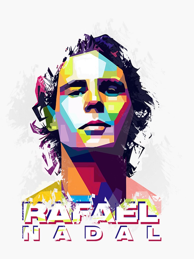 "Art Rafael Nadal Sticker" Sticker for Sale by batesyadi3 | Redbubble