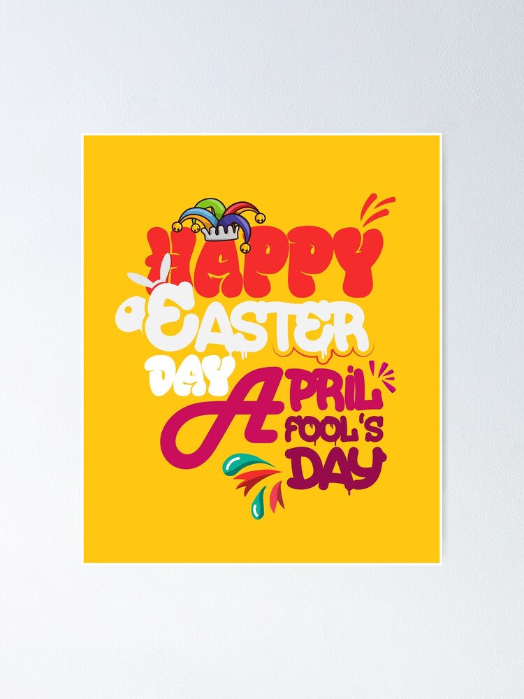 "Happy Easter April Fools Day,Typography, funny sarcastic idea for ...