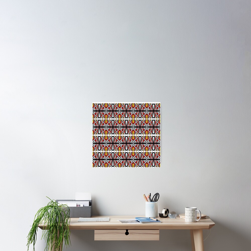 "The Swazi shields African pattern print" Poster by NdisoDesigns ...