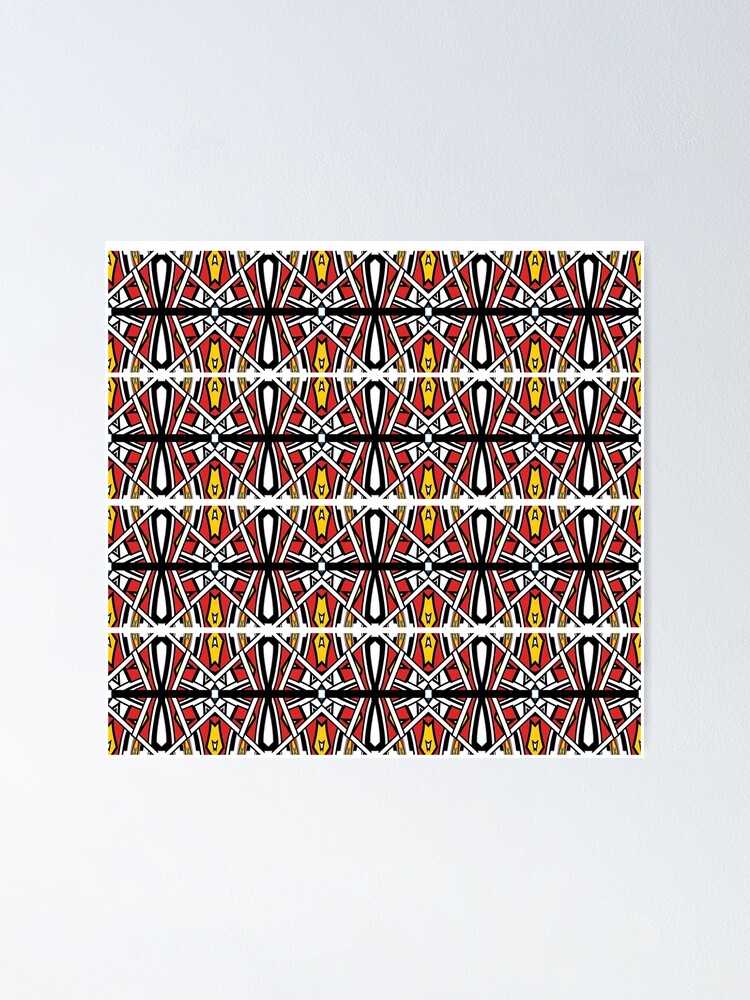 "The Swazi shields African pattern print" Poster by NdisoDesigns ...