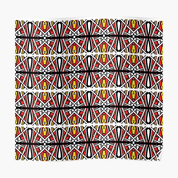 "The Swazi shields African pattern print" Poster by NdisoDesigns ...
