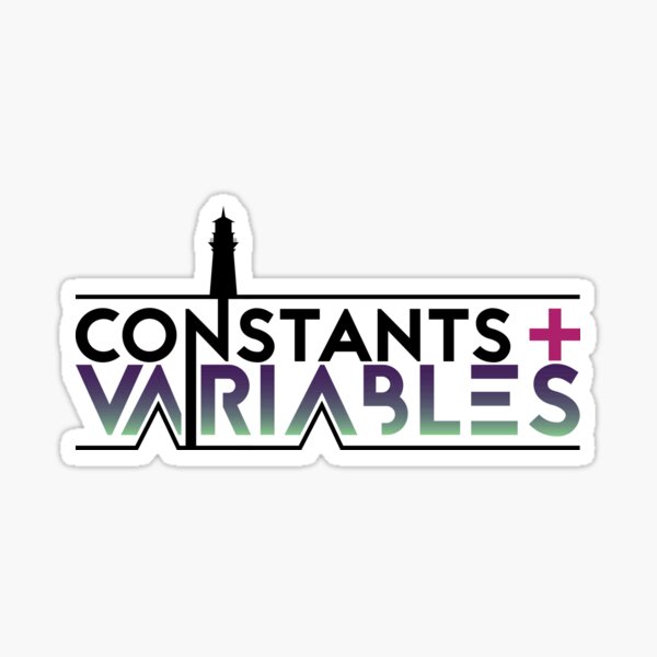 "Constants + Variables" Sticker for Sale by jkim31 | Redbubble