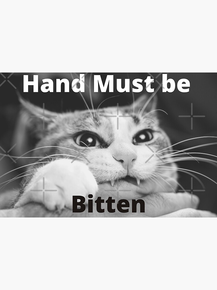 "Hand Must be Bitten funny t-shirt" Sticker for Sale by Magicalair ...