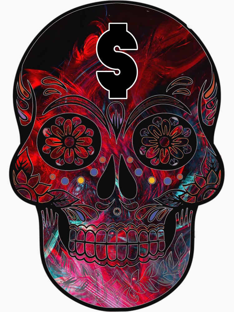 "Money Skull" Sticker by CKM-style | Redbubble