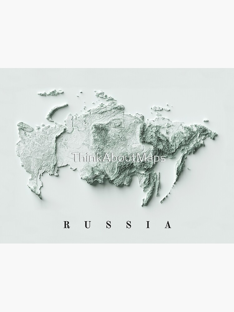 "Russia Relief Map 3D digitally-rendered" Poster for Sale by ...