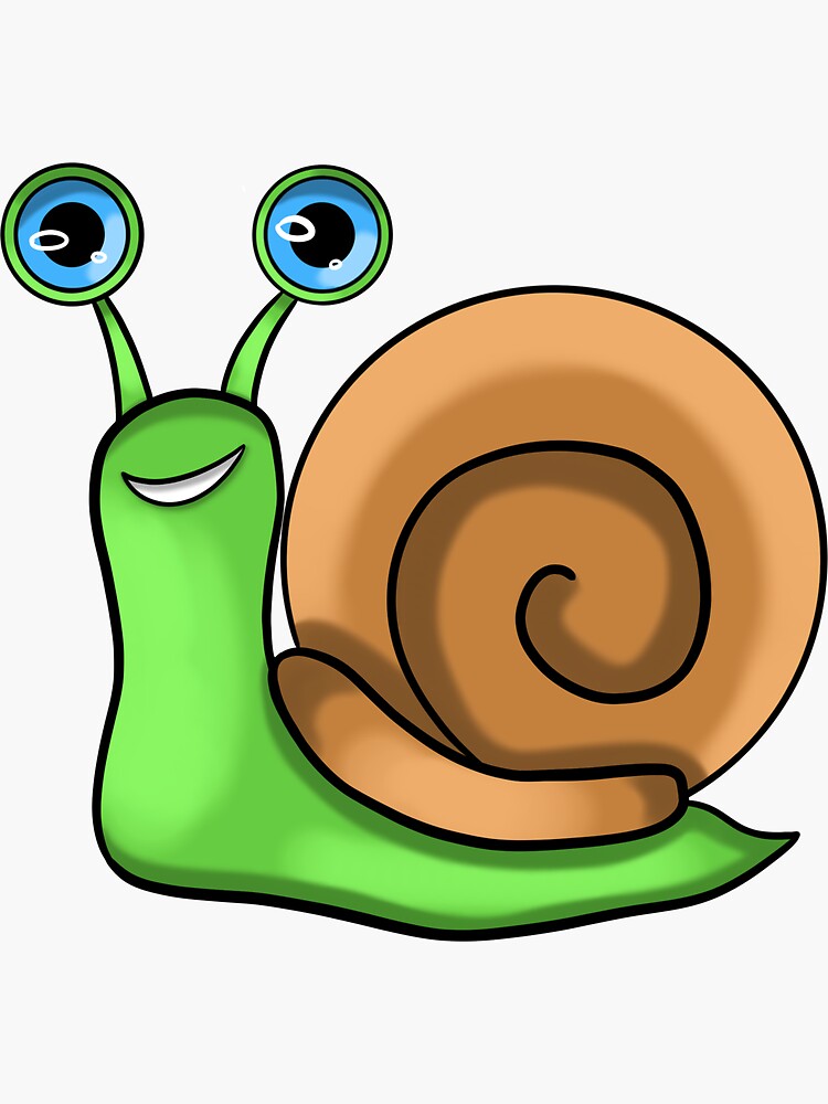 "Friendly Snail" Sticker by AnnieLight | Redbubble