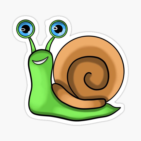 "Friendly Snail" Sticker by AnnieLight | Redbubble