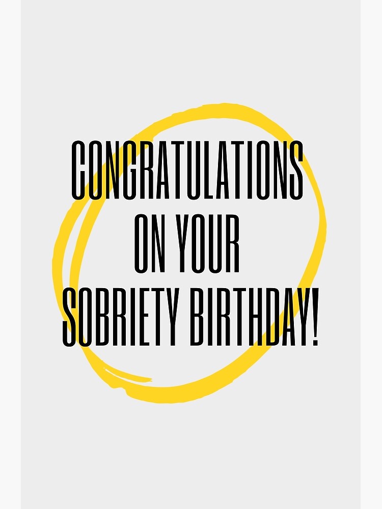 "Congratulations Sobriety Birthday - AA Congratulations" Art Print for ...