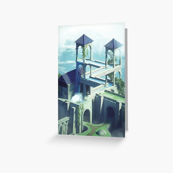 "MC Escher - Waterfall | MC Escher Infinity Waterfall" Greeting Card by ...