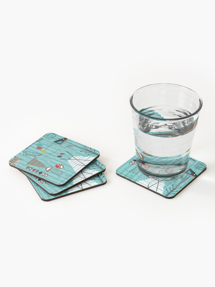 "Mid-Century Tiki Tok" Coasters (Set of 4) for Sale by gailg1957 ...