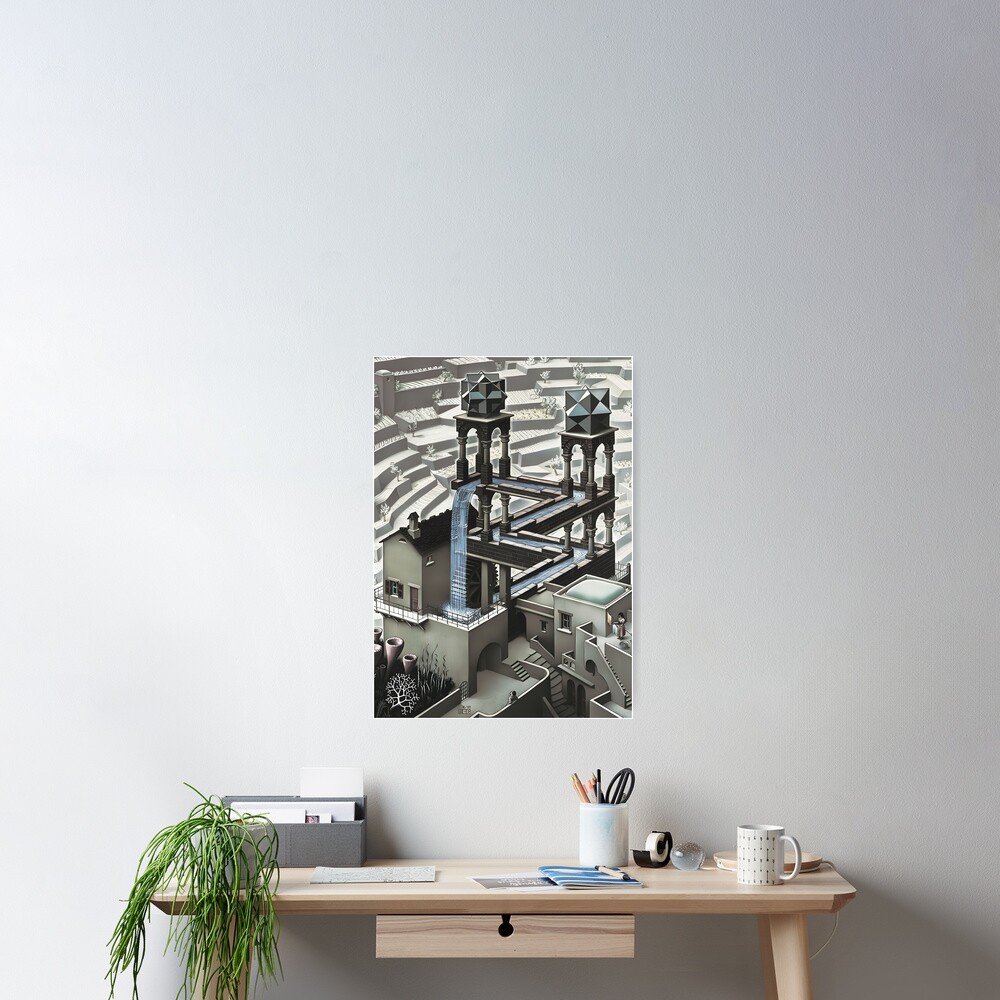 "MC Escher - Waterfall | MC Escher Infinity Waterfall" Poster for Sale ...