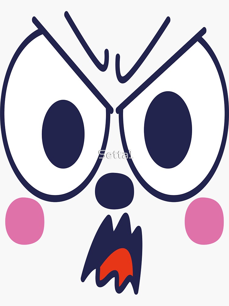 " face expression of emotion" Sticker by Setta1 | Redbubble