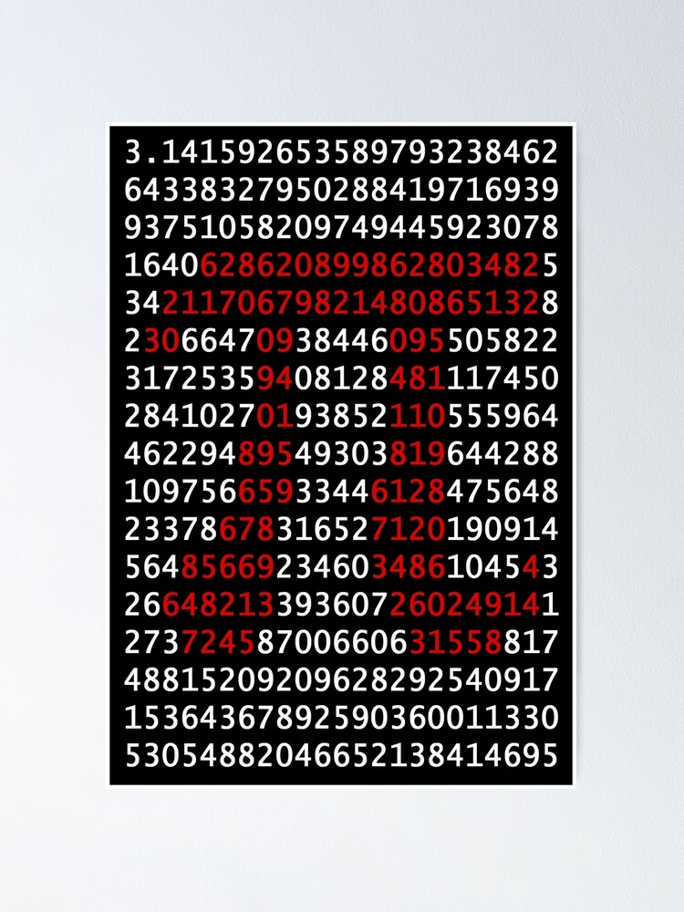 "π (pi)" Poster by Ultrinik | Redbubble