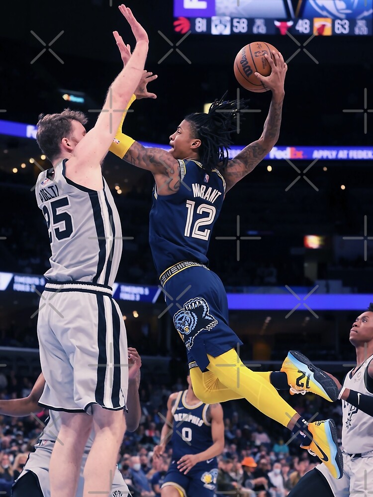 "Ja Morant Posterized Dunk on Jakob Poeltl" Poster by ReiniAJensen ...