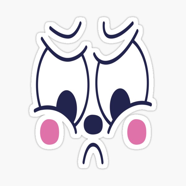 "face expression" Sticker by Setta1 | Redbubble