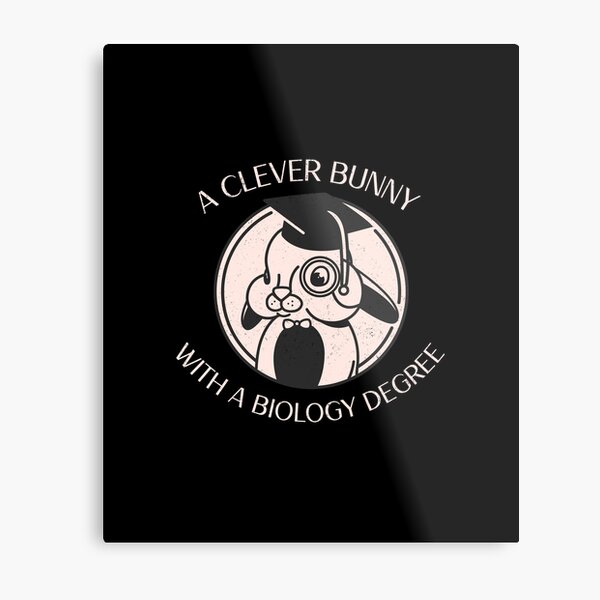 Lámina metálica «Conejito Inteligente Licenciado en Biología ...