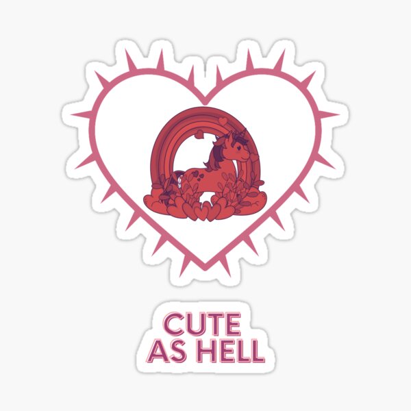 "Cute as Hell Kawaii" Sticker by Frodoscorner | Redbubble