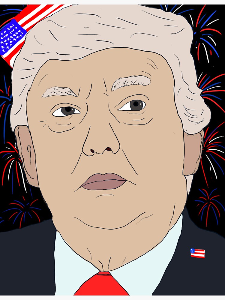 "donald trump Flag Usa Amercia Fireworks" Sticker for Sale by ...