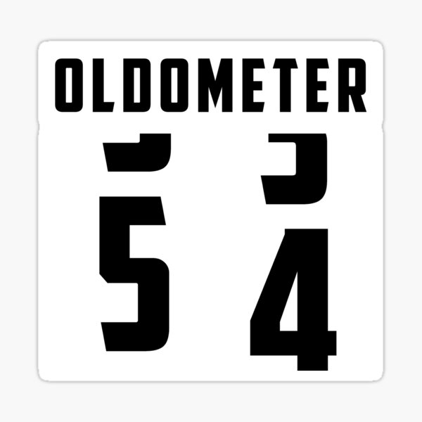 "Oldometer counter Number 54 birthday" Sticker by HeavyStyle | Redbubble
