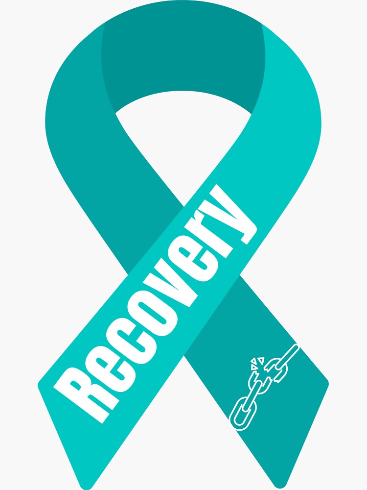 "Addiction Recovery Ribbon" Sticker by superbling | Redbubble