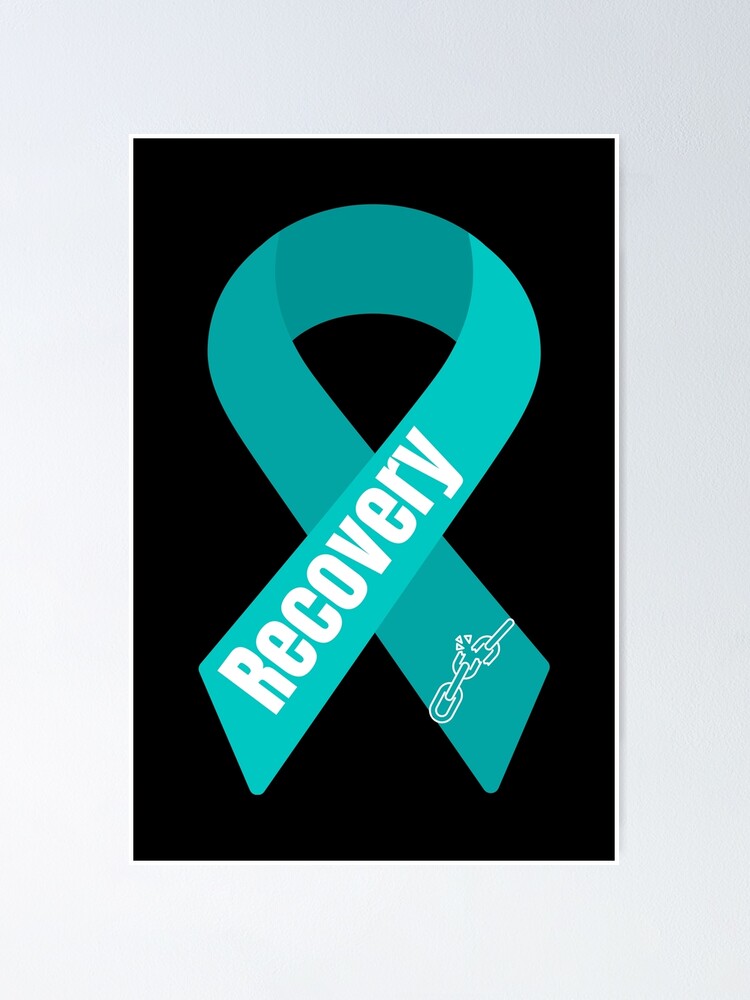 "Addiction Recovery Ribbon" Poster by superbling | Redbubble