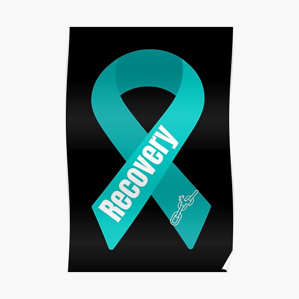 "Addiction Recovery Ribbon" Poster by superbling | Redbubble
