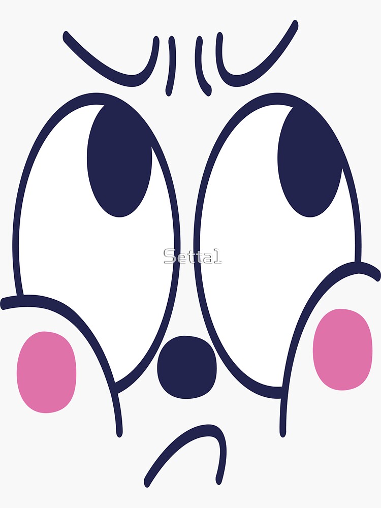 "face expression of emotion" Sticker by Setta1 | Redbubble