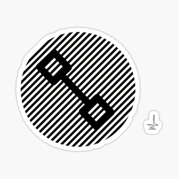 "Minimalist black and white design M38" Sticker for Sale by meinsiss ...