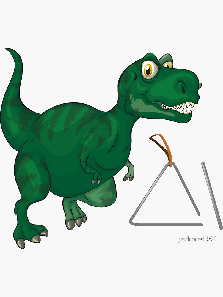 "Dinosaur Playing Triangle ,Funny Good Dinosaur Triangle Lovers Cool ...