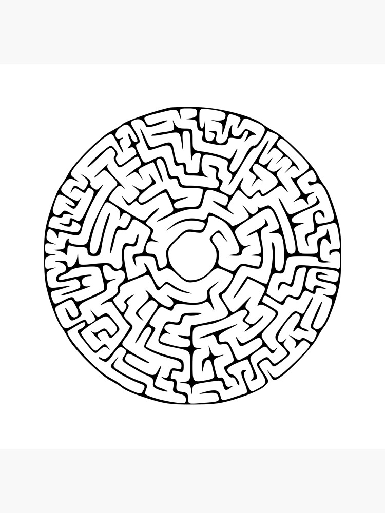 "Circular Maze Puzzle" Art Board Print for Sale by simbamerch | Redbubble