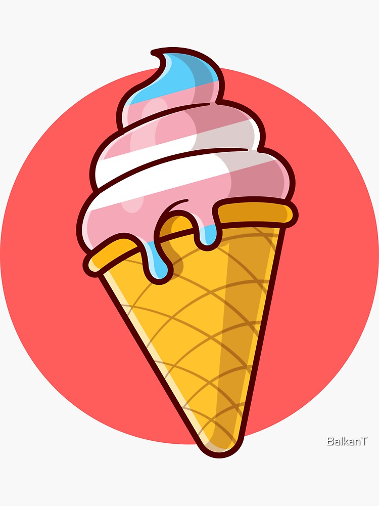 "Ice Cream Trans Pride" Sticker by BalkanT | Redbubble
