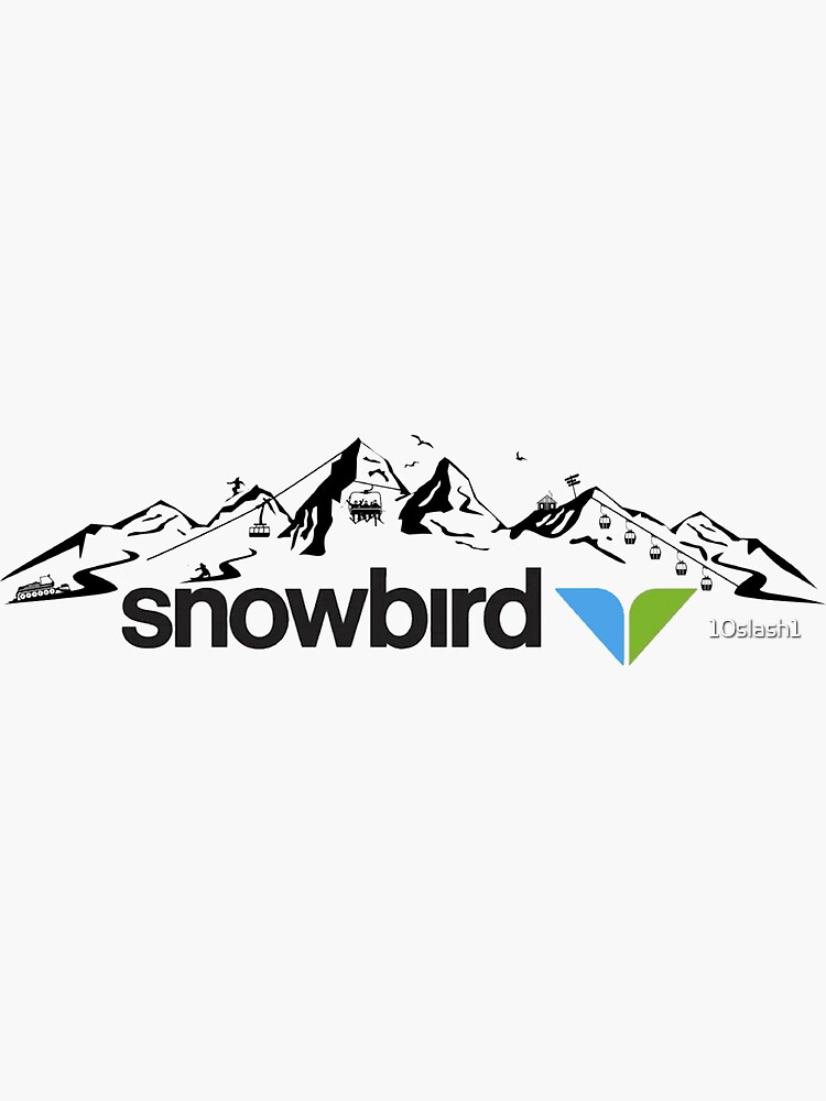 "Snowbird Resort Mountains" Sticker for Sale by 10slash1 | Redbubble