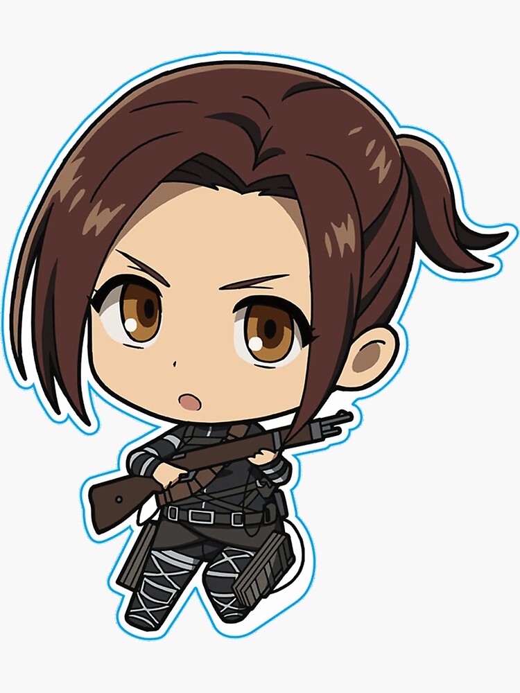 "Attack on titan final season Chibi Sasha Braus" Sticker by MichaMichou ...