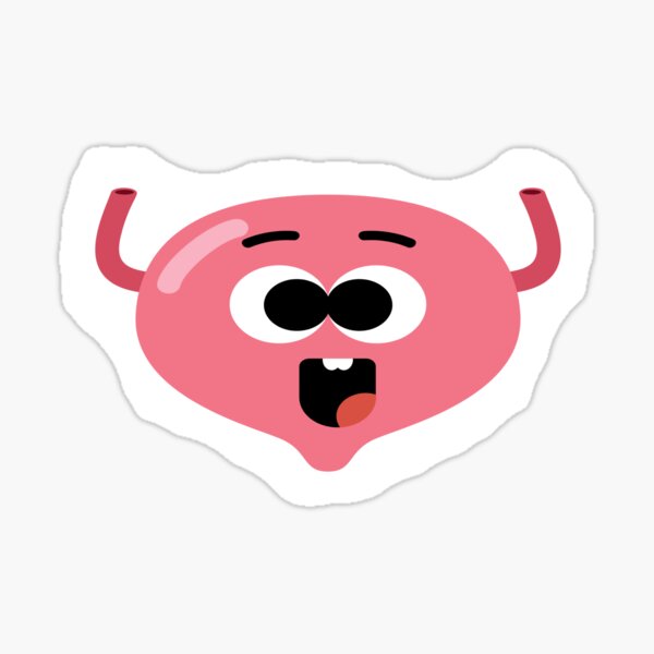 "Cute Bladder with face." Sticker by MDsix | Redbubble