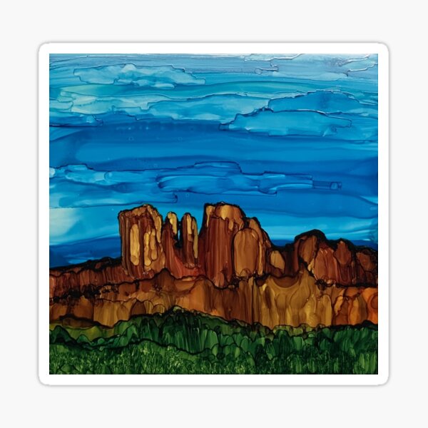 "Cathedral Rock" Sticker for Sale by Cats-CASA | Redbubble