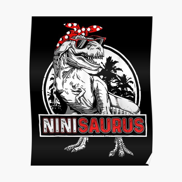 Póster «Día de la Madre Ninisaurus T rex Dinosaurio Divertido Nini ...