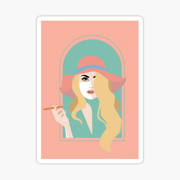 "lady nicotine blonde" Sticker for Sale by ebaumbach | Redbubble