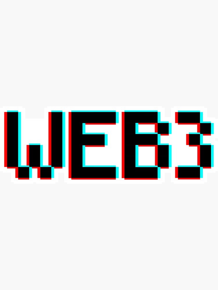 "8-Bit Web3 Design" Sticker for Sale by nftygirl | Redbubble