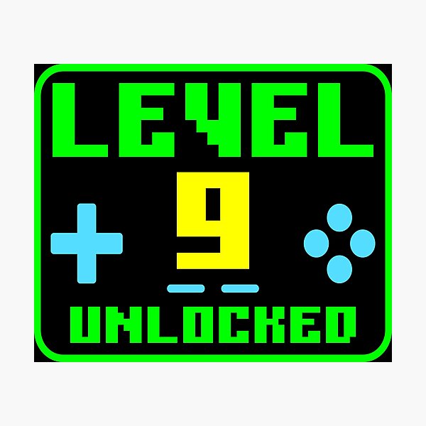 "Lustiges Gamer-Zitat, Gamer-Geburtstag Level 9 freigeschaltet, Cooler ...