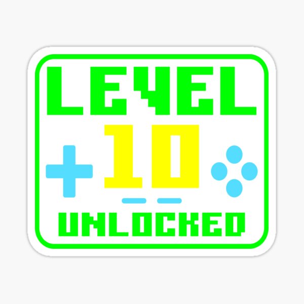 "Funny Gamer Quote, Gamer Birthday Level 10 unlocked,Cool Gamers saying ...