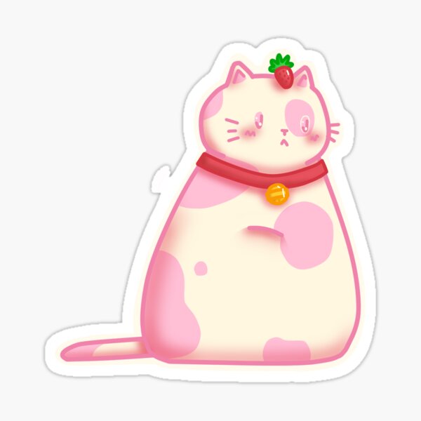 "Strawberry cat" Sticker by Suanithecat | Redbubble