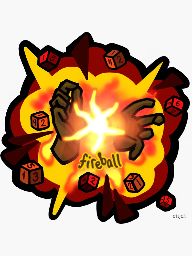 "Fireball" Sticker for Sale by ctych | Redbubble