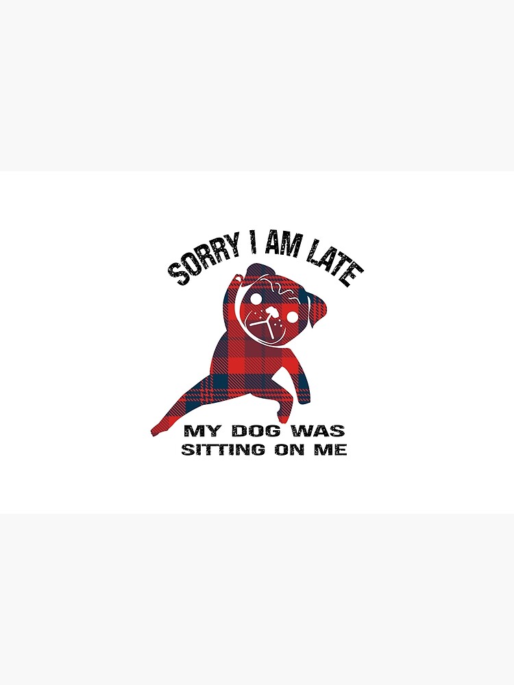 "Entschuldigung, ich bin spät dran, mein Hund hat auf mir gesessen ...