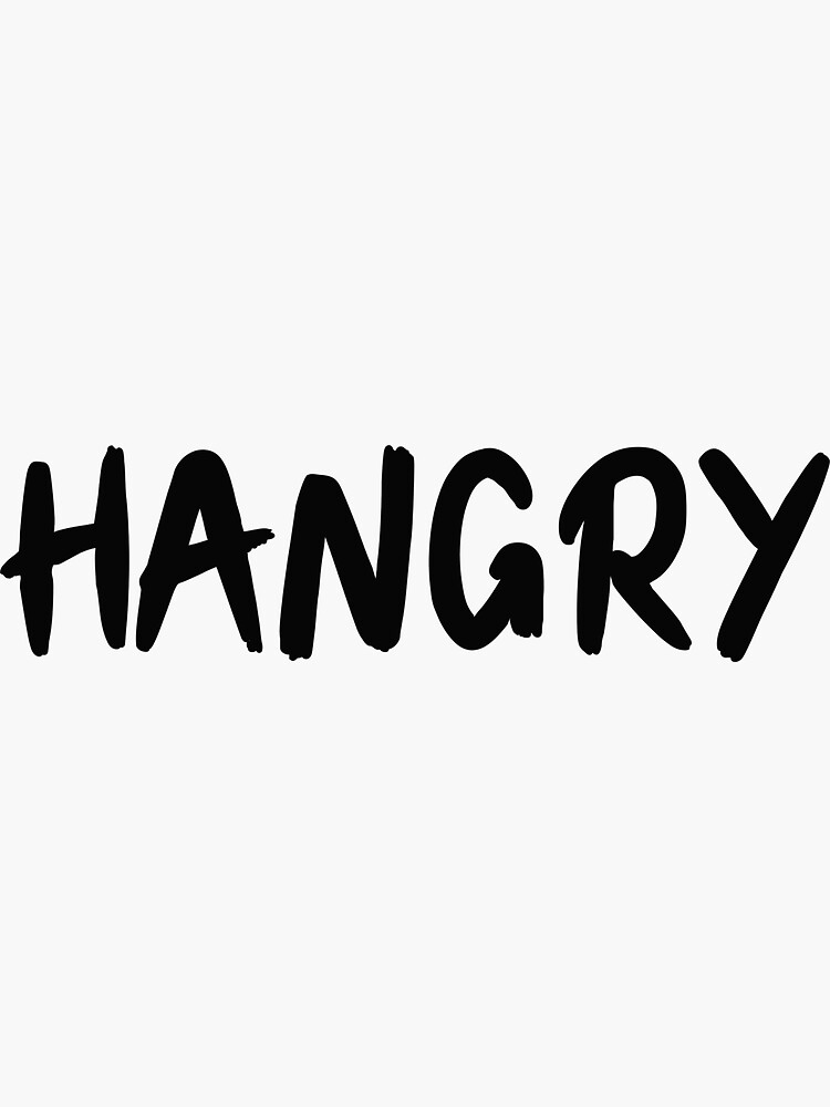 "Hangry" Sticker for Sale by PlantHeaven | Redbubble