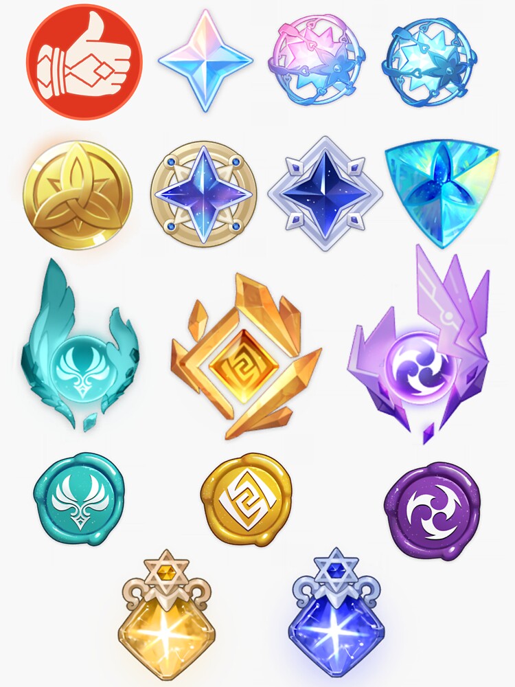 "Miscellaneous Genshin Impact sticker pack" Sticker by HaarlenDraws ...