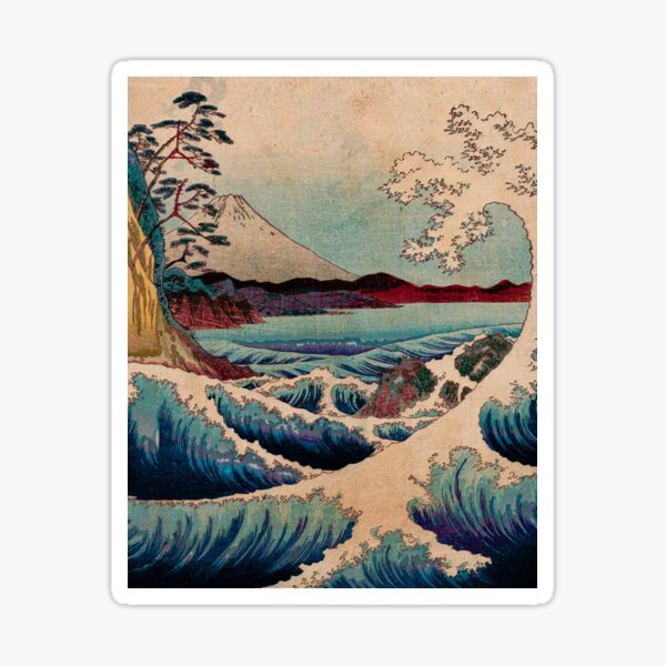 "Japanese Wave" Sticker for Sale by kimmary0 | Redbubble