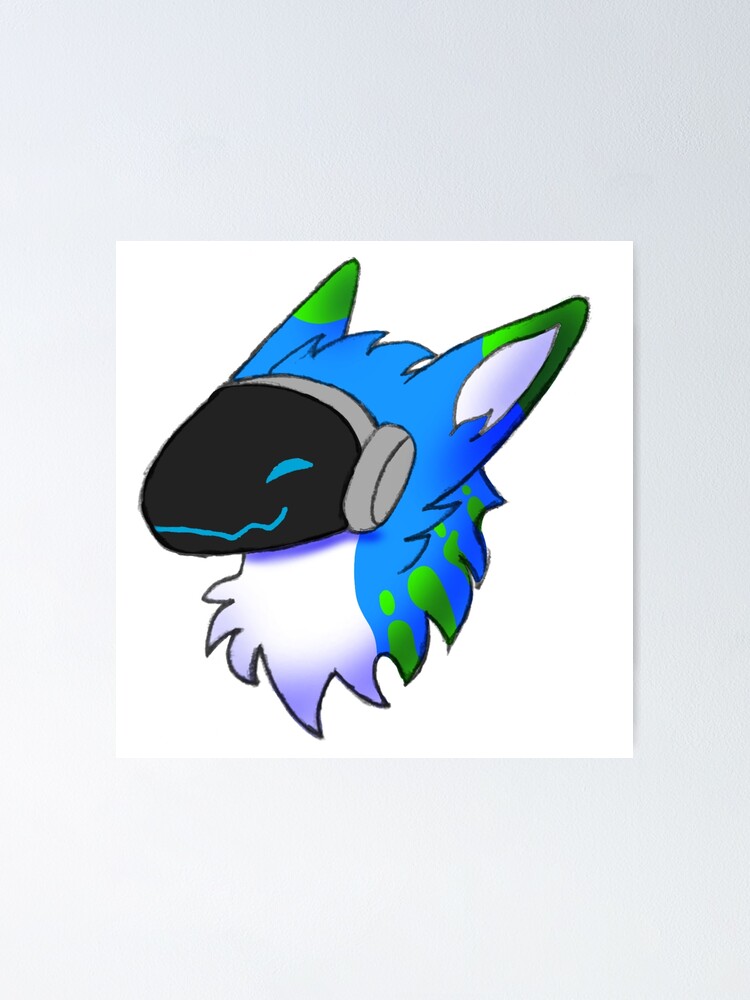 "Blue Protogen" Poster for Sale by Lunarwing125 | Redbubble